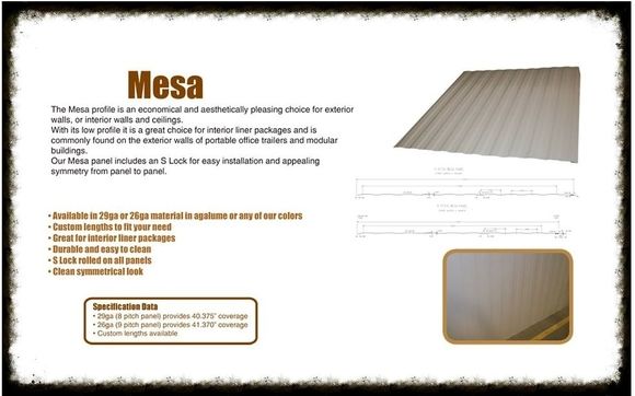Mesa Panel by Holden Colony Metals in Holden, AB - Alignable