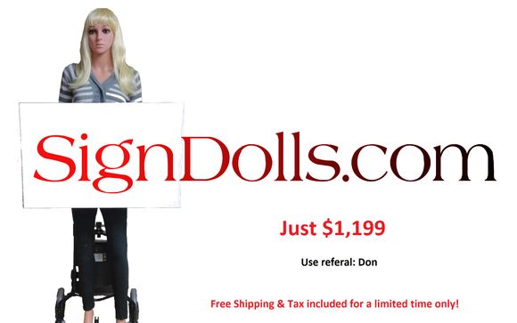 Grow Your Business With a SignDoll Sign Waving Mannequin Today! by Sign ...