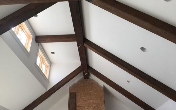 Engineered Reclaimed Wood Beam Wraps by Whole Log Lumber in Zirconia ...