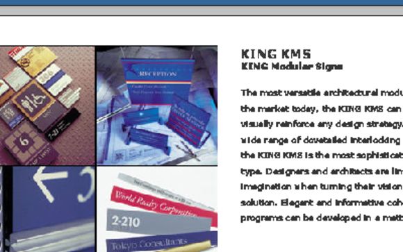 KING KMS Extruded Aluminum Sign System by King Architectural Products ...