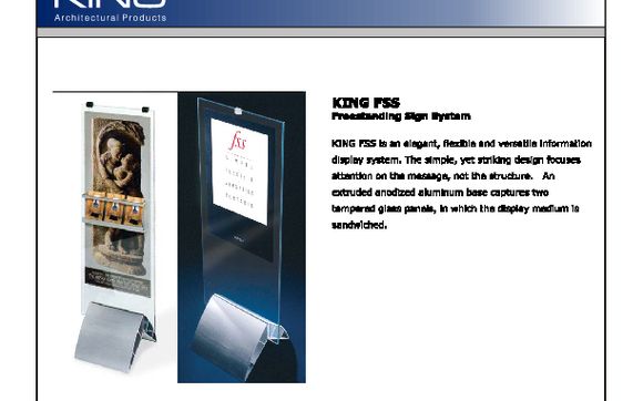 KING KMS Extruded Aluminum Sign System by King Architectural Products ...