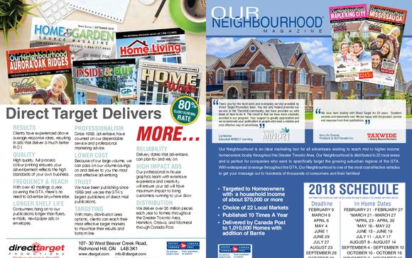Our Neighbourhood Magazine by Direct Target Promotions in Mississauga ...