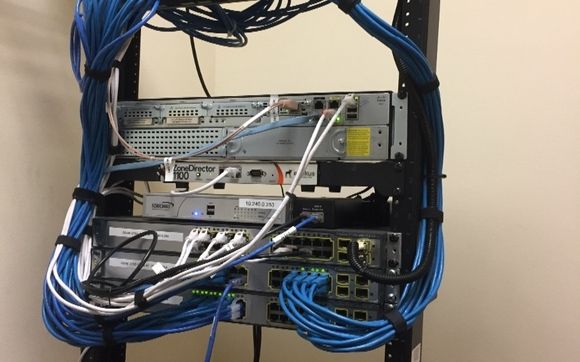 Computer network rack clean up by COVA Networks & Services in Laredo ...