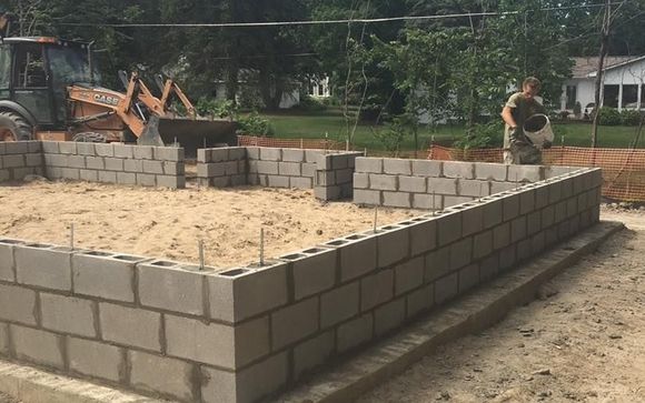 Trench Foundation and Block work by Angelo & Sons Foundation, Inc. in ...