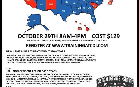 Multi State Conceal Carry Course by Critical Defense Institute, LLC ...