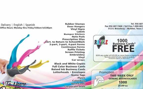 PRINTING SERVICES by TS Moore Printing Co. in Mcallen, TX - Alignable
