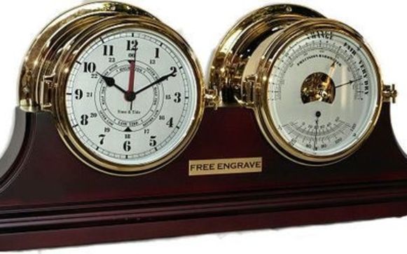 Brass Tide Clock and Barometers by www.Moore Clocks.com in Yorktown, VA ...