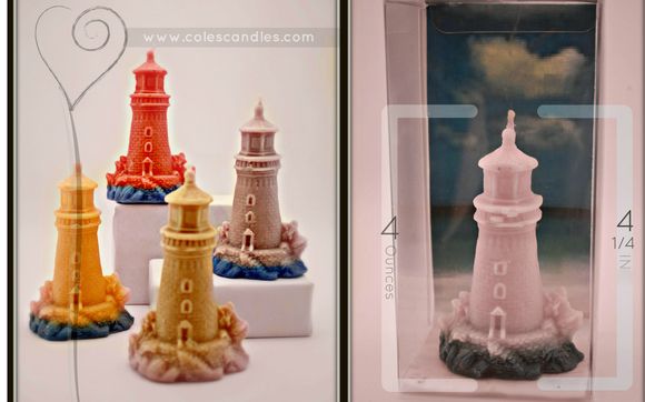 Lighthouse shaped Votive Candles by Cole's Candles in Adams Area ...