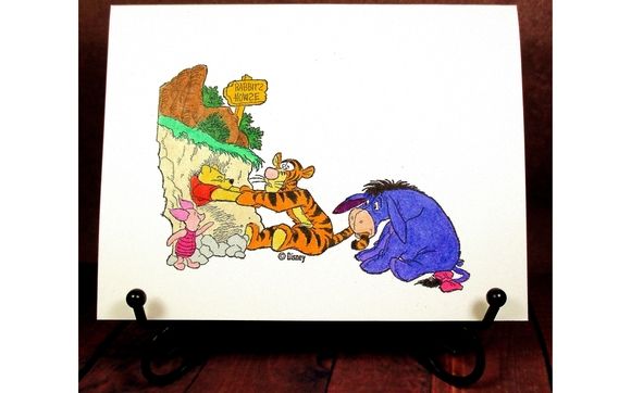 Winnie the Pooh Gets Stuck Card by Hollenmark Card Design in Dudley ...