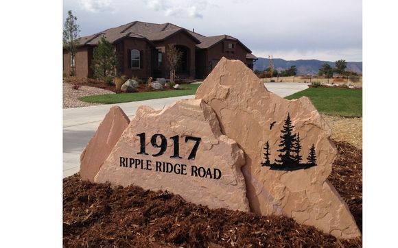 Custom Stone Address Markers by Rocky Mountain Stone Art in Cimarron ...