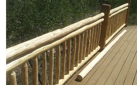 Custom Log Home Railings by Log Home Maintenance in Fairplay Area ...