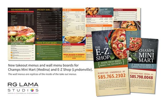 Takeout Menus & Signage by RG Lama Studios in Hilton, NY - Alignable