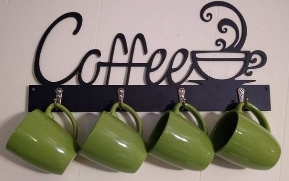 Custom metal Coffee mug rack by Flashburn Designs in Arab Area - Alignable