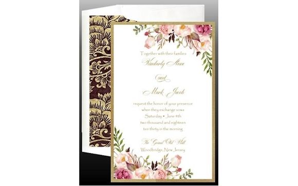 Blooming Corners Wedding Invitation by BattleInk Invitations in ...