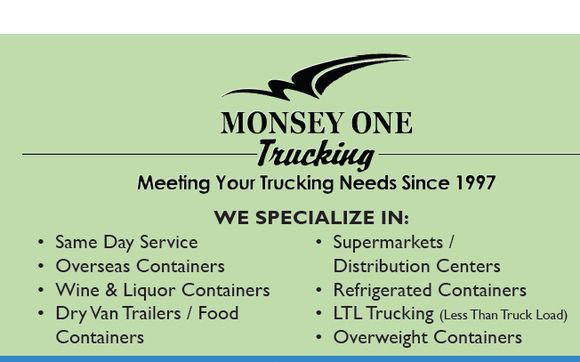 Monsey One Trucking - Carteret, NJ - Alignable