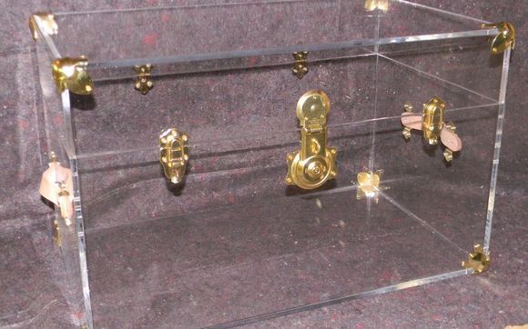 The Lucite Trunk - 3/8" thick, clear plished Lucite - 28"L x 18"H x 18 ...