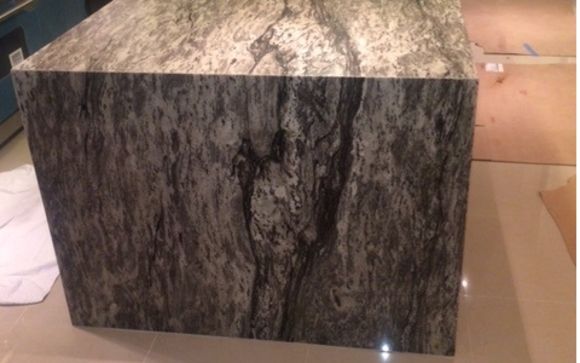 GRANITE KITCHEN ISLAND WITH MITERED EDGE by N & J stone in Houston, TX ...