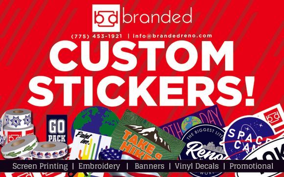 Vinyl Decals & Banners by Branded Screen Printing & Embroidery in Reno ...
