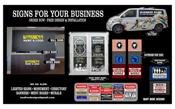 BUSINESS with NO SIGNS is a SIGN of NO BUSINESS by Seafive Designer in ...
