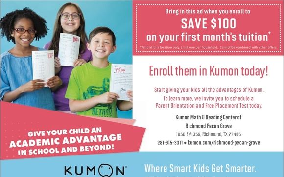 Kumon Reading Program by Kumon of Richmond - Pecan Grove in Pecan Grove ...