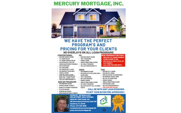 MANUFACTURED HOMES FLYER by Mercury Mortgage, inc. in Lake Mary, FL ...