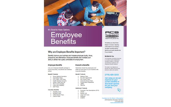 Employee Benefits by ACS Business Insurance Services - Reno Employee ...
