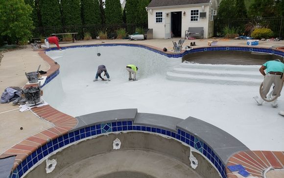 Swimming pool renovations. Coping, tile and plaster by Crystal Blue ...
