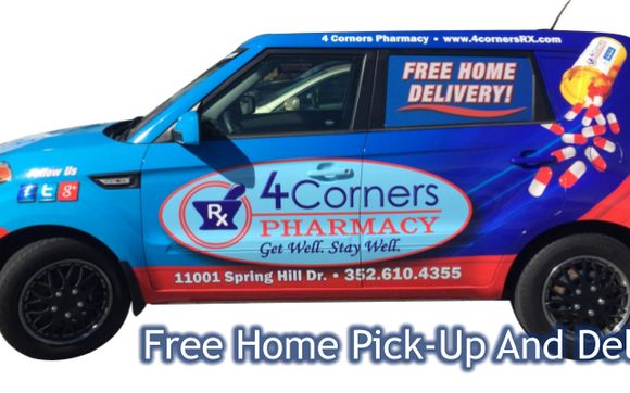 Free Home Pick-Up & Delivery for all of your RXs needs by 4 Corners ...