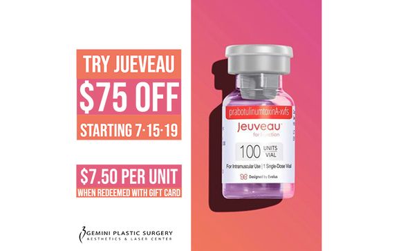 Try Jueveau and receive $75 off! by Gemini Plastic Surgery Aesthetics ...