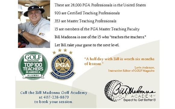 List of Products offered at the Bill Madonna Golf Academy by Bill ...