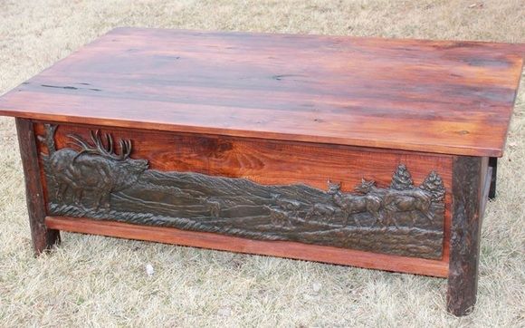 We offer custom designed rustic lodge furniture with sculptural ...