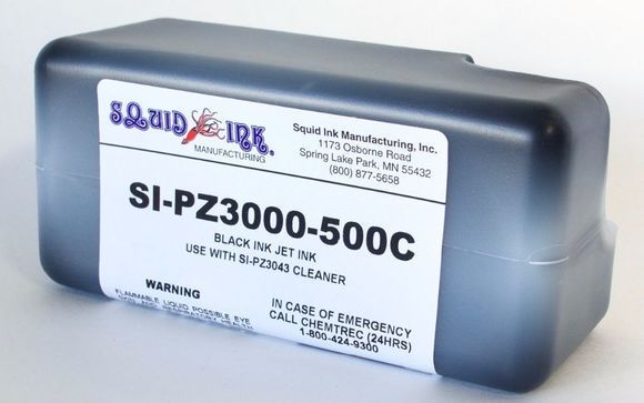 Squid Ink Black Inkjet Ink (500 ml) SI-PZ3000-500 by US Industrial Inks ...