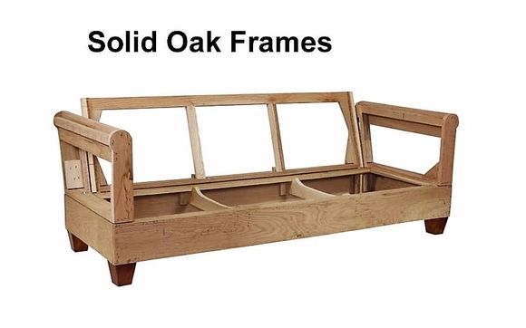Solid oak frame construction by Simplicity Sofas in High Point, NC ...