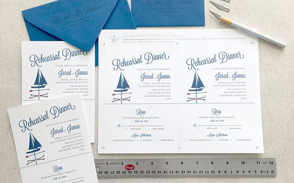 All Nautical Signs Point to Love Wedding Invitation | 5" x 7 ...