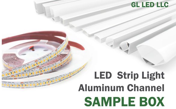 GL LED Strip Light+Aluminum Channel SAMPLE BOX by GL LED US LIGHTING in ...