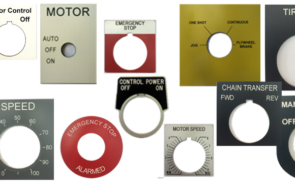 Motor Controls and Push Button Legends by Action Engraving & Signage in ...