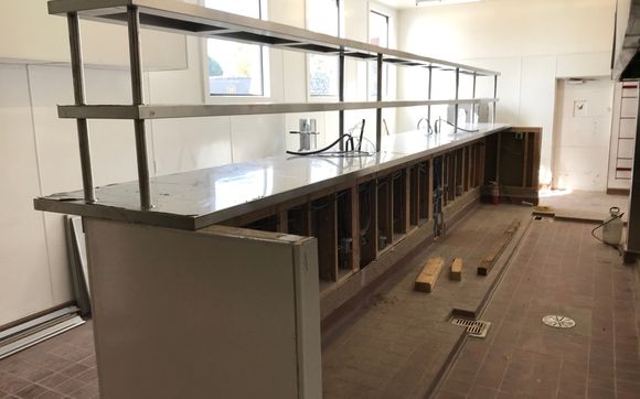 Custom design, fab, & installation by MENU Commercial Kitchen Works in ...