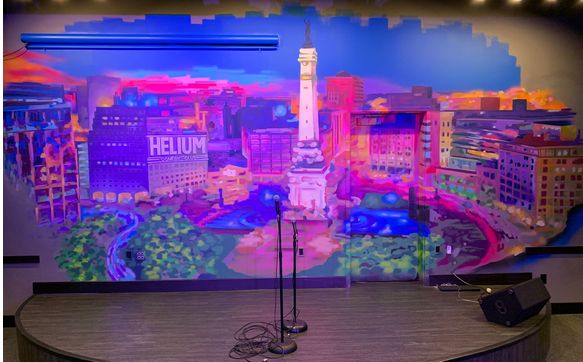 Main Stage Mural / Helium Comedy Club (Indianapolis) by Wild Style ...