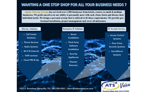 Business IT Solutions by Adams Telecom Systems in Maryville, TN - Alignable