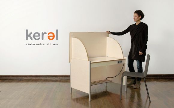 Kerel - A library table and semi private study carrel in one! by Milder ...
