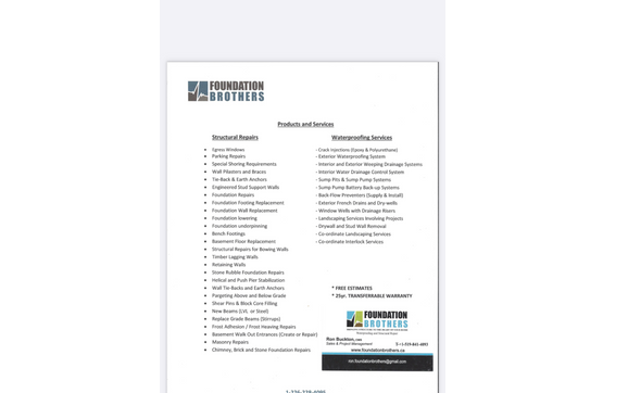 Concrete, foundation repair, waterproofing , structural , basement ...