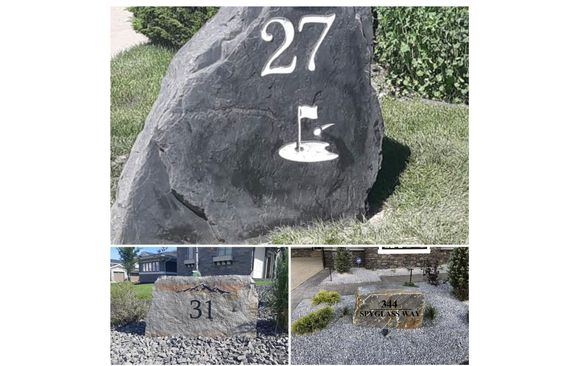 Personalized Memorial Stones, On-site stone engraving, Address Stones ...