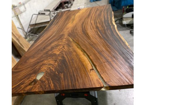 Live Edge Monkey Pod Dining Table by EmmaRoseHardwoods in Steamboat ...