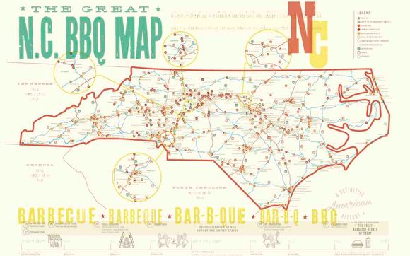 Great NC BBQ Map by EDIA Maps in Concord, NC - Alignable