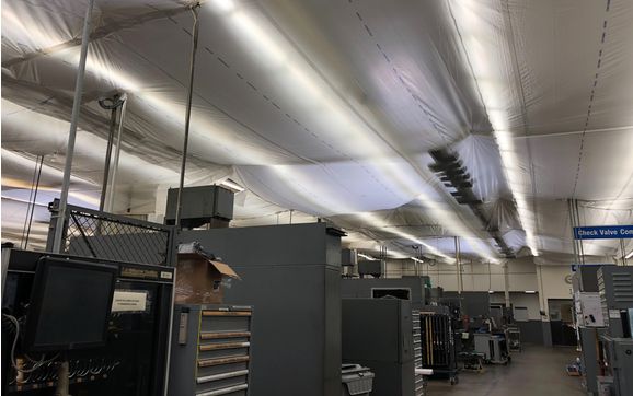 Temporary Suspended Ceiling by CLEANWRAP Interior Protection Systems in ...