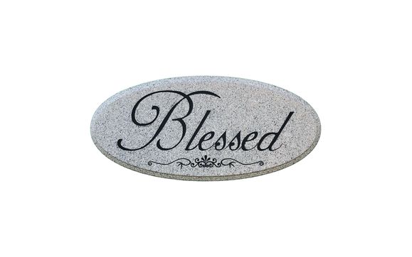 Blessed Plaque with Shale Grey Granite Textured Finish by Maston ...