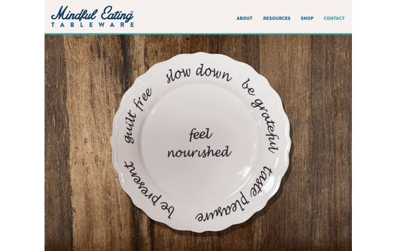 Mindful Eating Dinner plates and Coaching by Mindful Eating Tableware ...