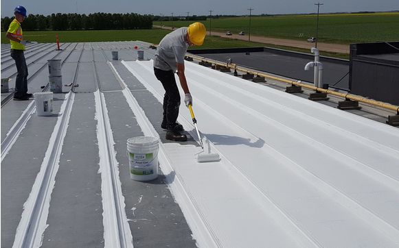 Acrylabs PR20 Fluid Applied Acrylic over an existing metal roof by MJ ...