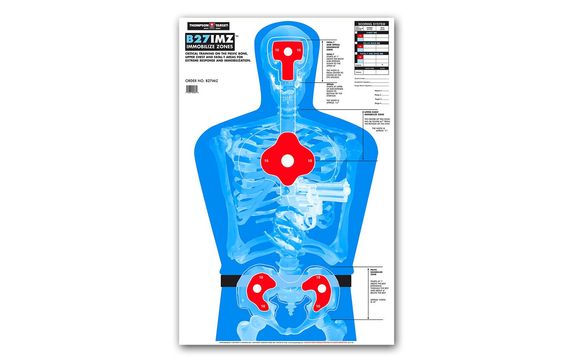 B27-IMZ Silhouette 25"x38" Tactical Shooting Targets by Thompson Target ...