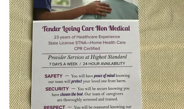 Non Medical Provider Services by tender loving care non me in Dayton ...